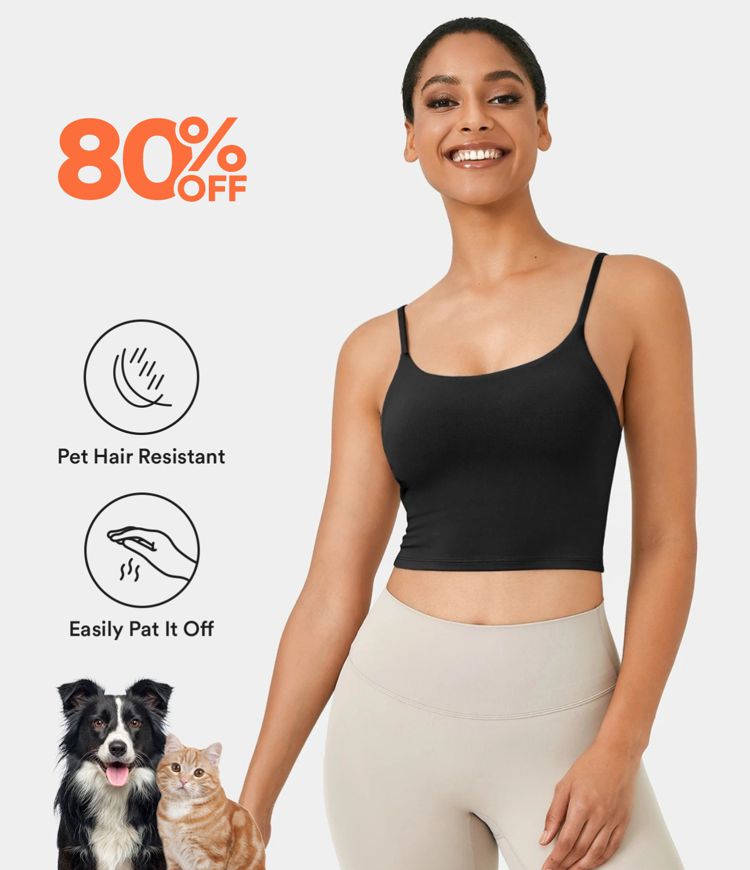 Women’s Patitoff® Pet Hair Resistant Workout Cropped Cami - Halara