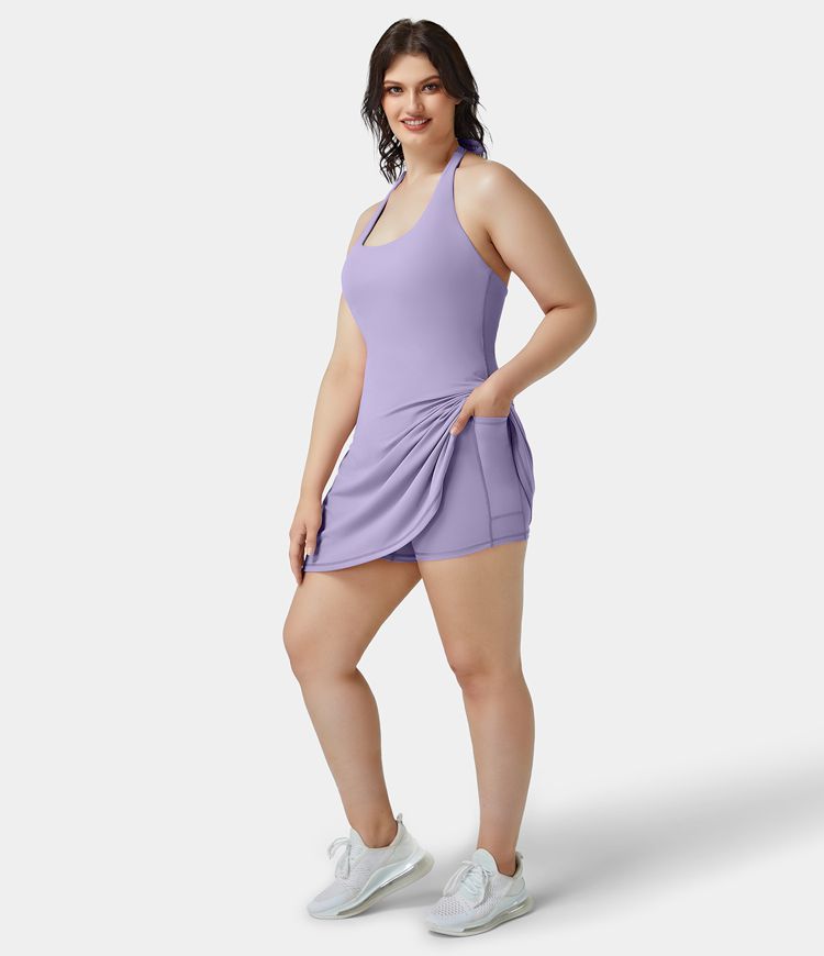 Wholesale In My Feels Softlyzero™ Plush Halter Backless 2-in-1 Plus ...