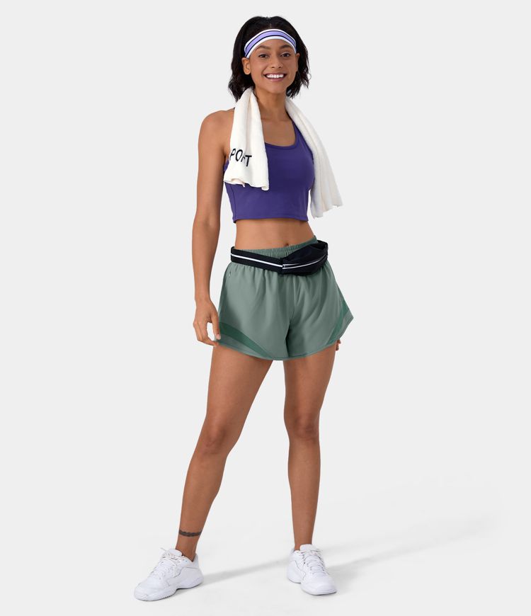 Women’s Breezeful™ Inside Drawstring Zipper Pocket Contrast Mesh 2-in-1 ...