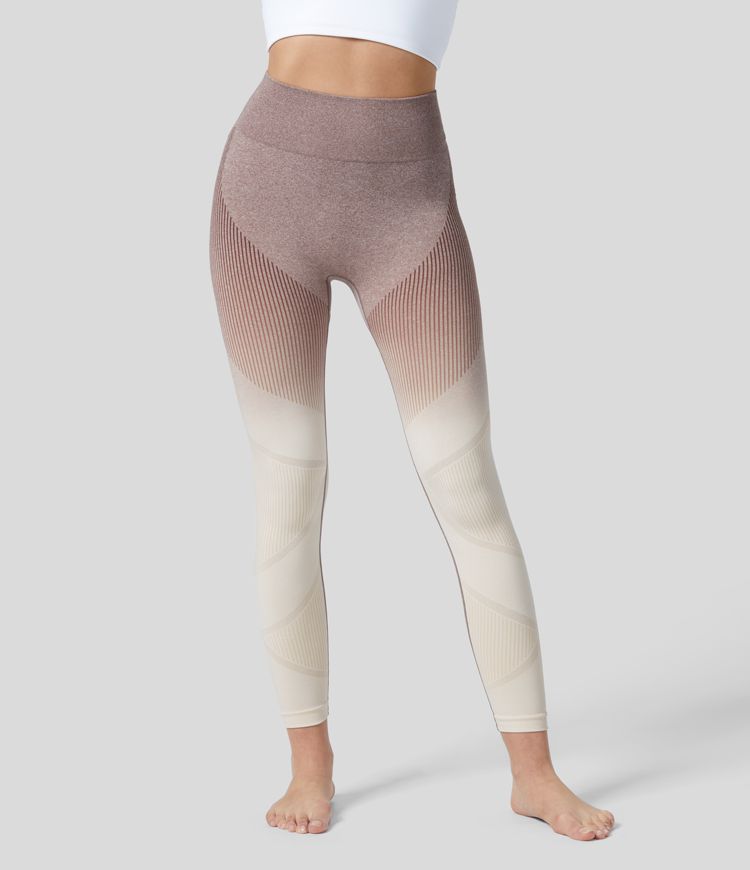 Women’s Seamless Flow High Waisted Gradient Yoga Leggings - Halara