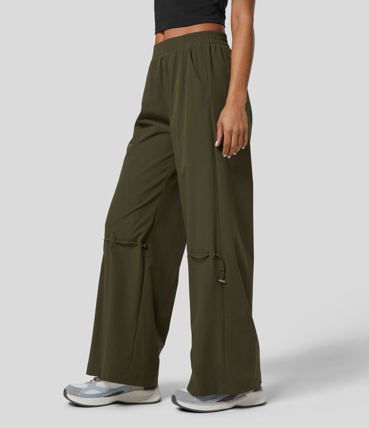 Women’s Low Rise Side Pocket Adjustable Drawcord Casual Pants - Halara