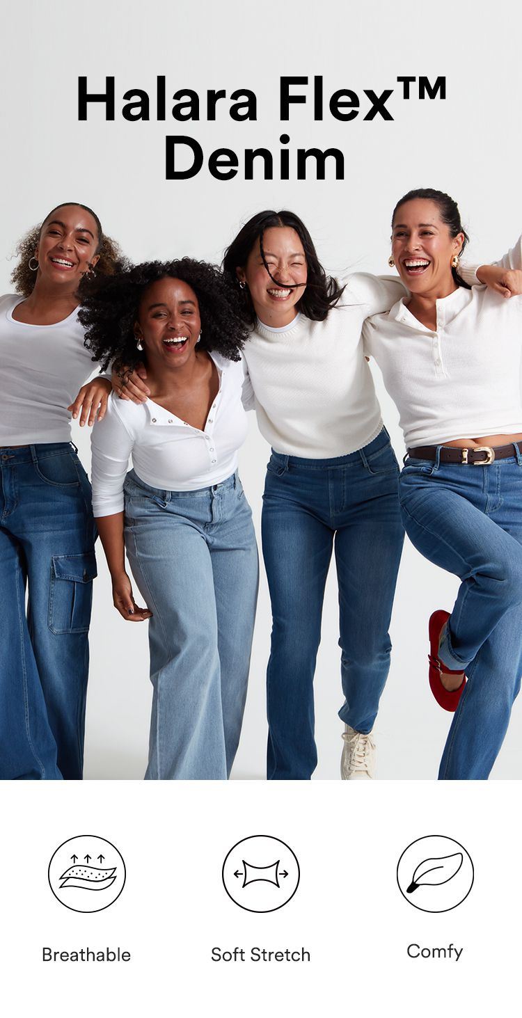 Women’s Halara Flex™ Low Rise Zipper Pockets Washed Baggy Wide Leg Casual Jeans - Halara