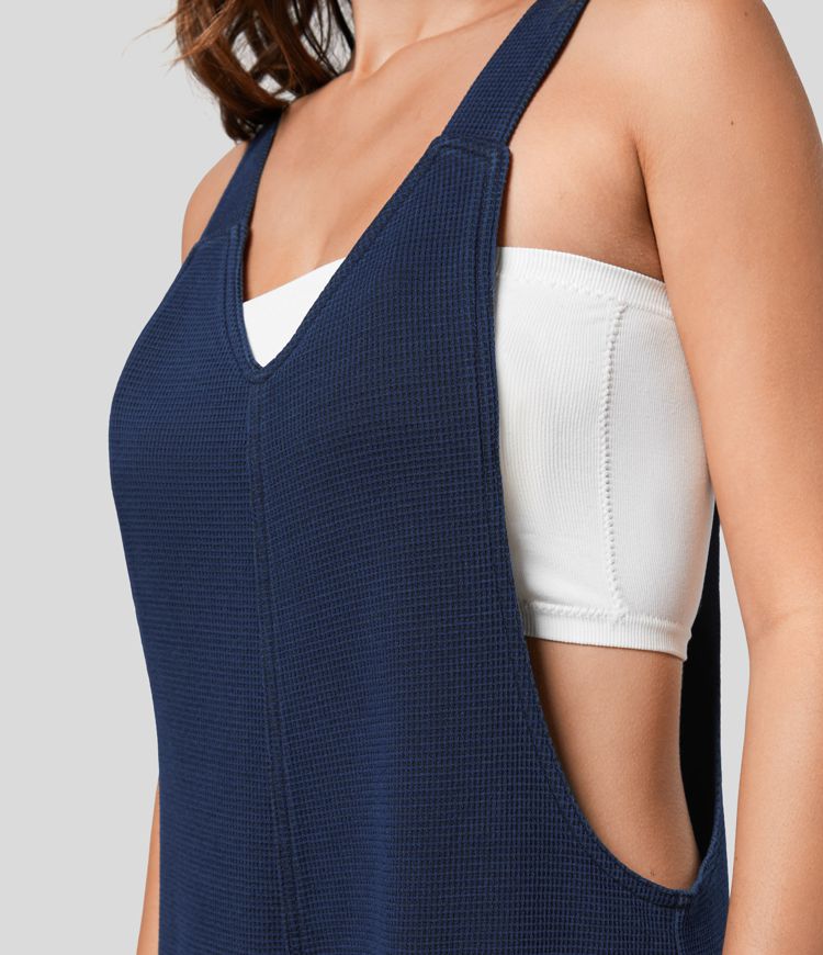 Wholesale HalaraMagic™ V Neck Side Poket Waffle Stretchy Knit Denim ...