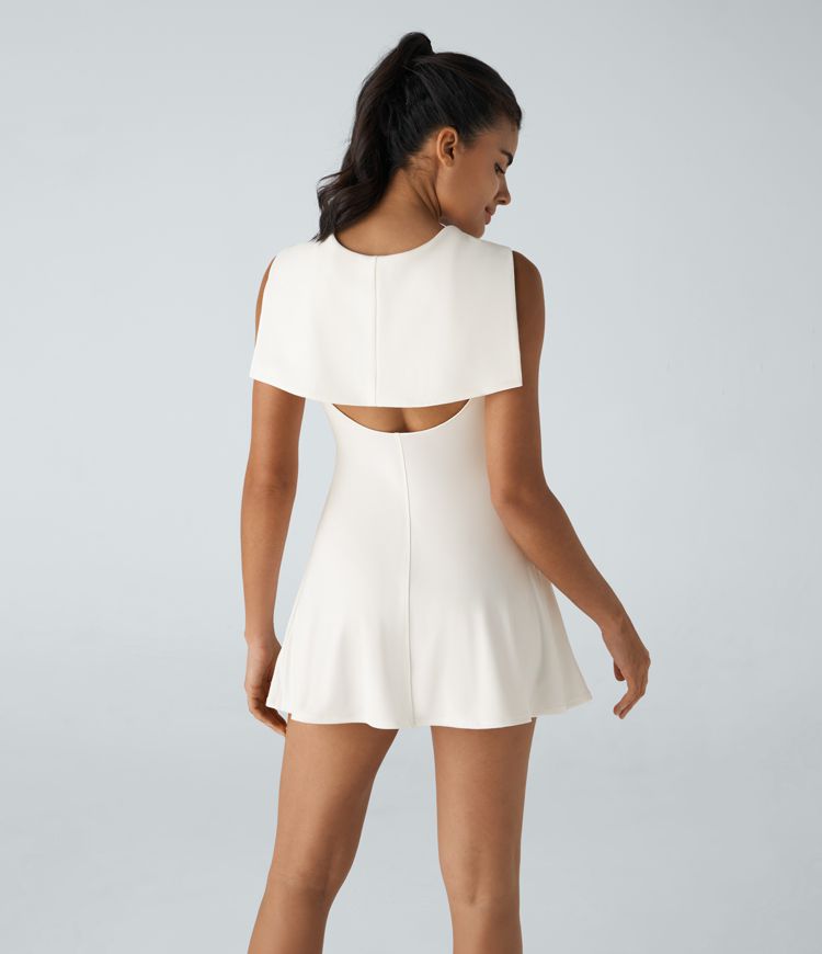 Wholesale Collared V Neck Half Zip Sleeveless Backless Mini Casual ...