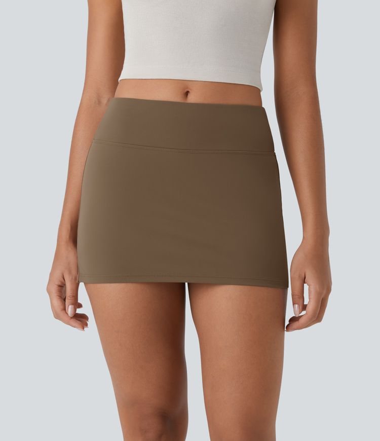 Women’s Softlyzero™ Plush Mid Rise Split 2-in-1 Bodycon Micro Mini ...