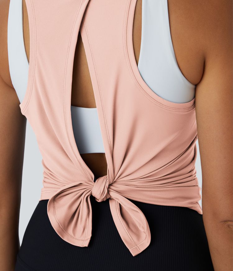 Women’s Split Tie Back Tank Top-No Bra - Halara