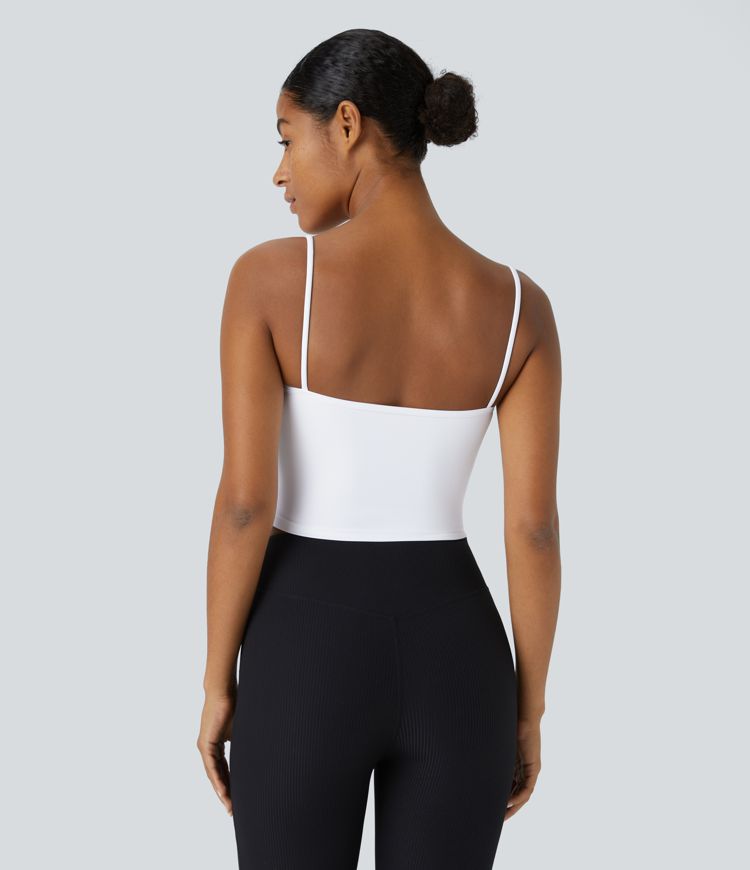 Women’s Twisted Split Backless Cropped Yoga Tank Top - Halara
