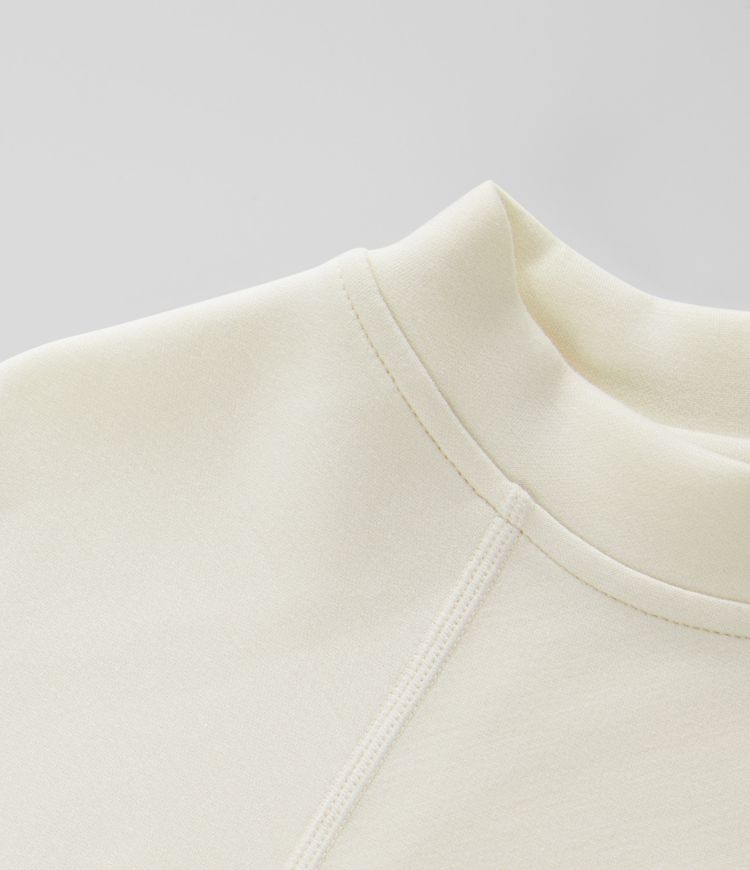 Women’s Round Neck Raglan Sleeve Adjustable Drawstring Hem Cropped ...