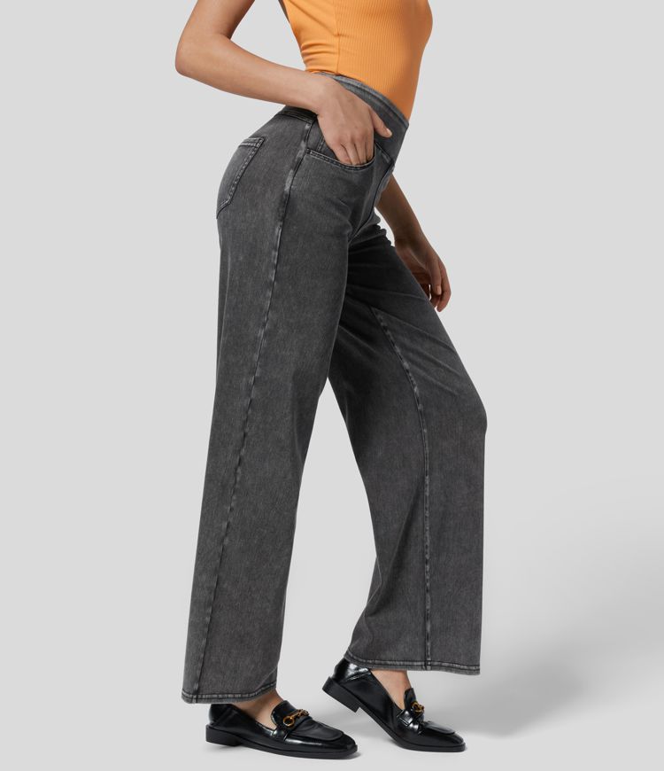 Women’s HalaraMagic™ High Waisted Multiple Pockets Straight Leg ...