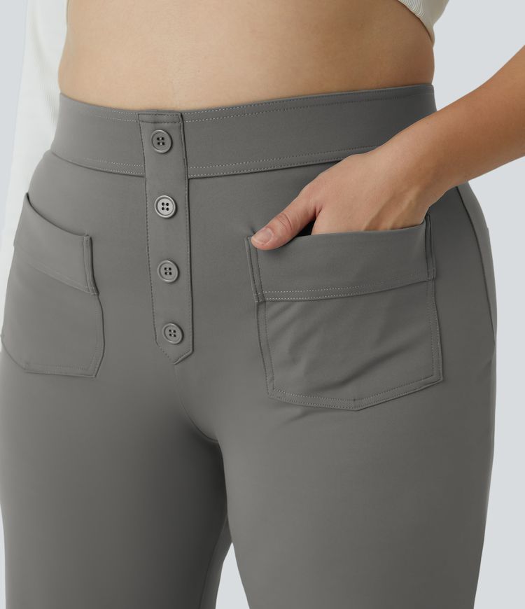 Women’s DayStretch High Waisted Pockets Straight Leg Casual Plus Size ...