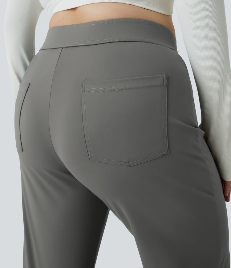 Women’s DayStretch High Waisted Pockets Straight Leg Casual Plus Size ...