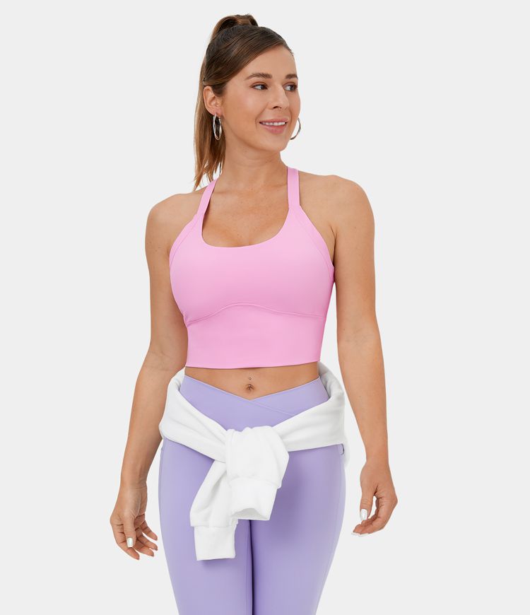 Cloudful™ Fabric Backless Cut Out Twisted Cropped Yoga Tank Top| HALARA