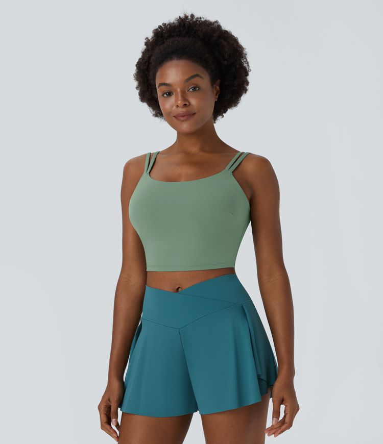 Cropped tank top workout store