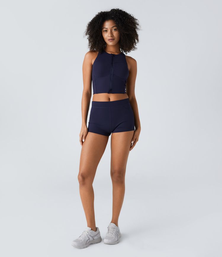 Women’s SpeedWave™ Zipper Backless Racerback Cut Out Quick Dry Cropped ...