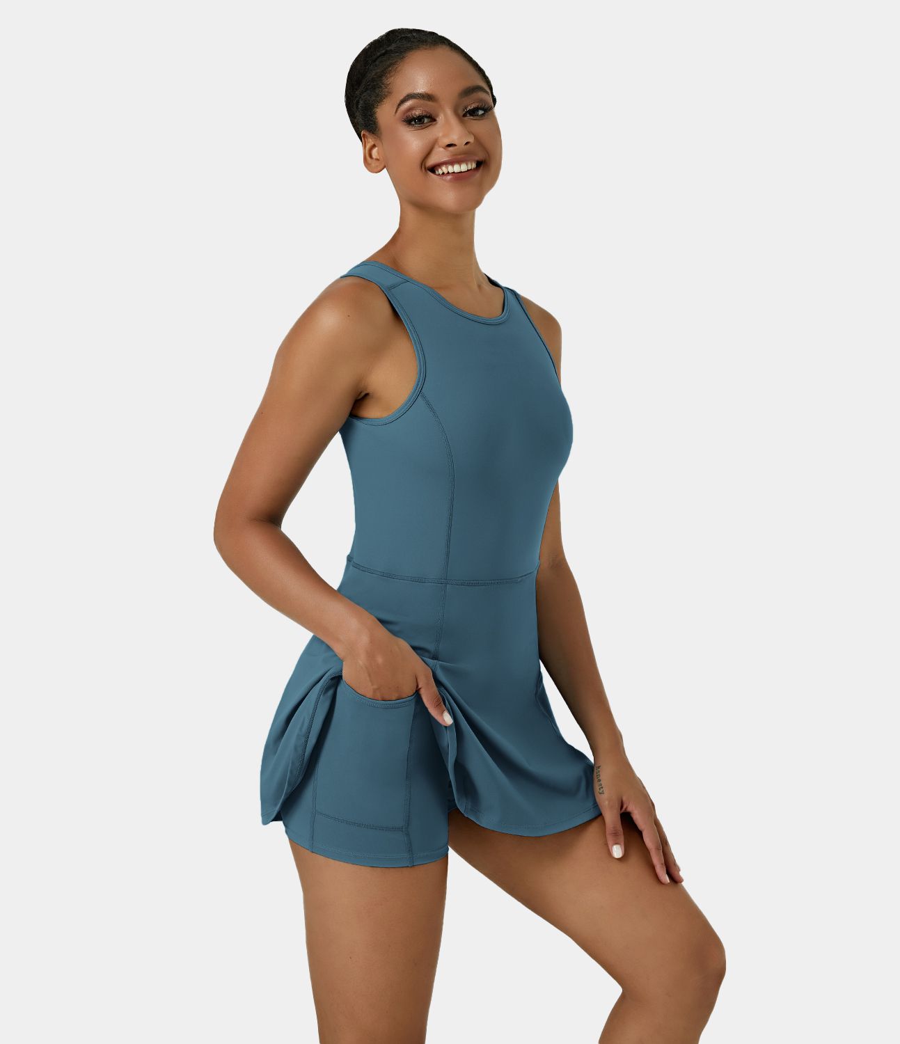 Women’s Backless 2-in-1 Pocket Mini Flare Golf Active Dress - Halara