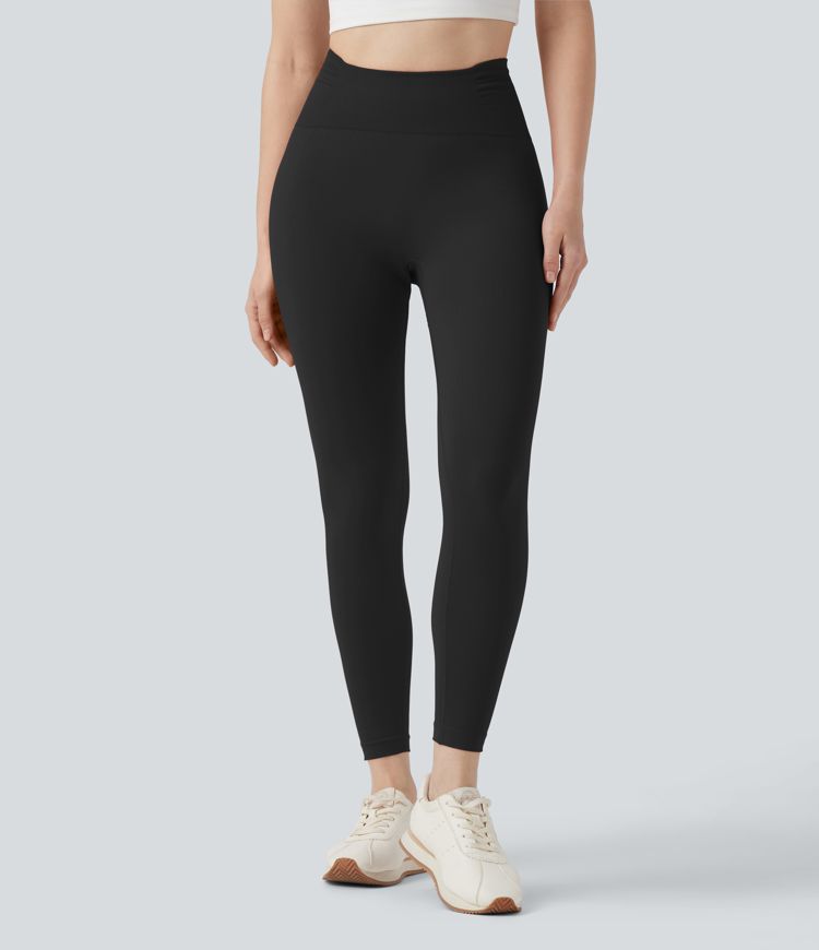 Women’s Seamless Flow High Waisted Butt Lifting Yoga 7/8 Leggings - Halara