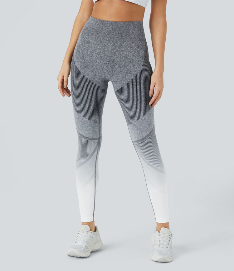 Women’s Seamless Flow High Waisted Gradient Running Leggings - Halara